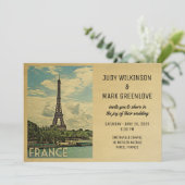 France Wedding Invitation Paris Eiffel Tower | Zazzle