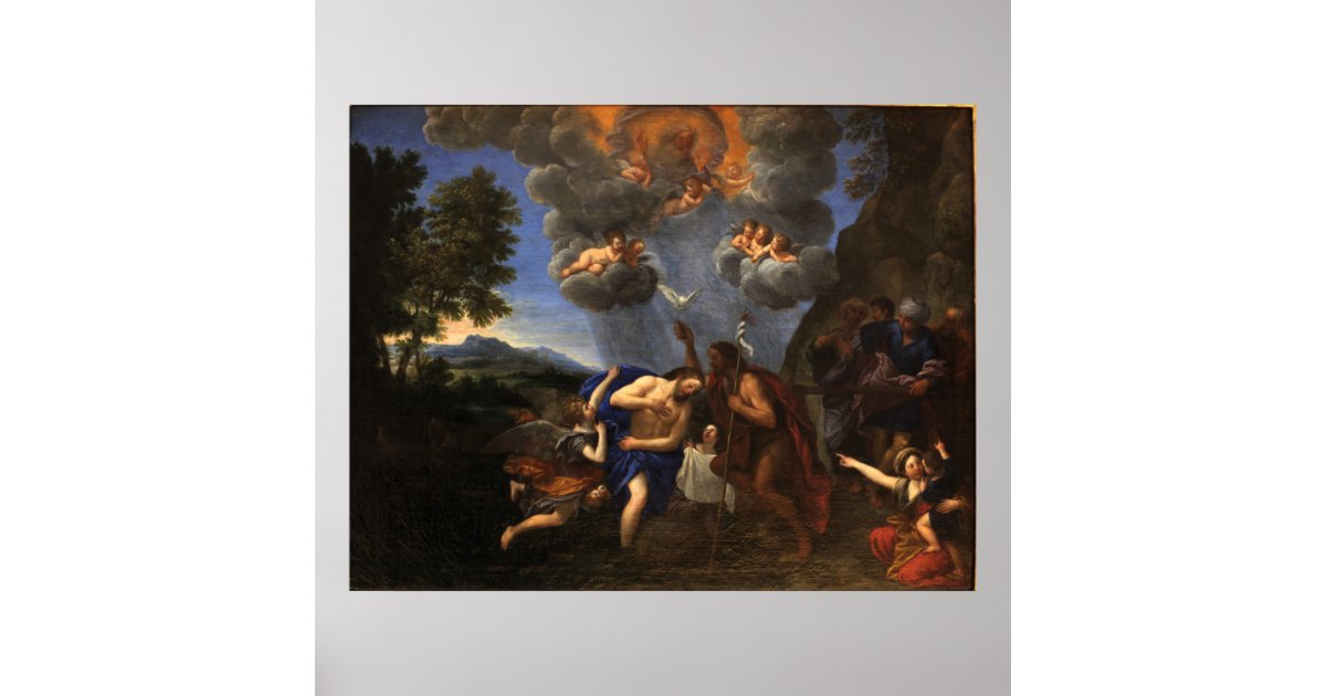 Francesco Albani - Baptism of Christ - Circa 1630 Poster | Zazzle