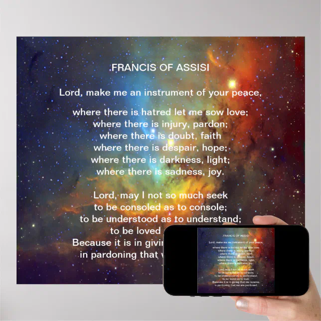 Francis of Assisi prayer Poster | Zazzle