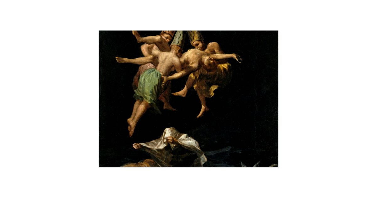 Francisco De Goya - Witches' Flight Postcard | Zazzle.com