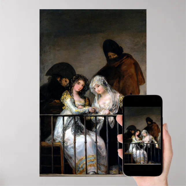 Francisco Goya Majas on a Balcony Poster | Zazzle