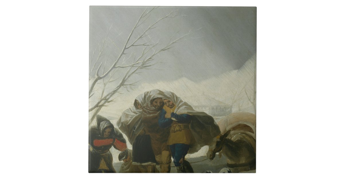 Francisco Goya - Winter Scene Ceramic Tile | Zazzle