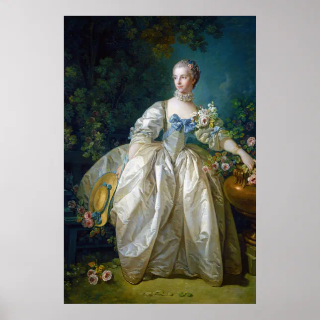 FRANCOIS BOUCHER - MADAME BERGERET portrait art Poster | Zazzle