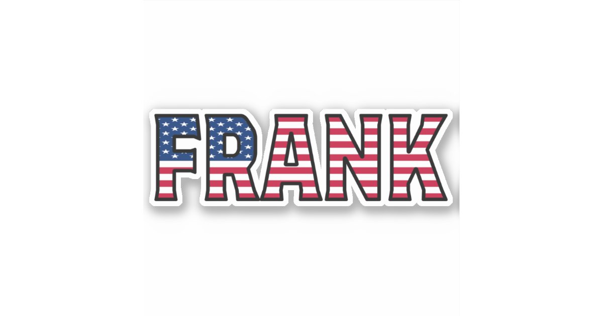 Frank Name First Name USA Sticker Stickerset | Zazzle