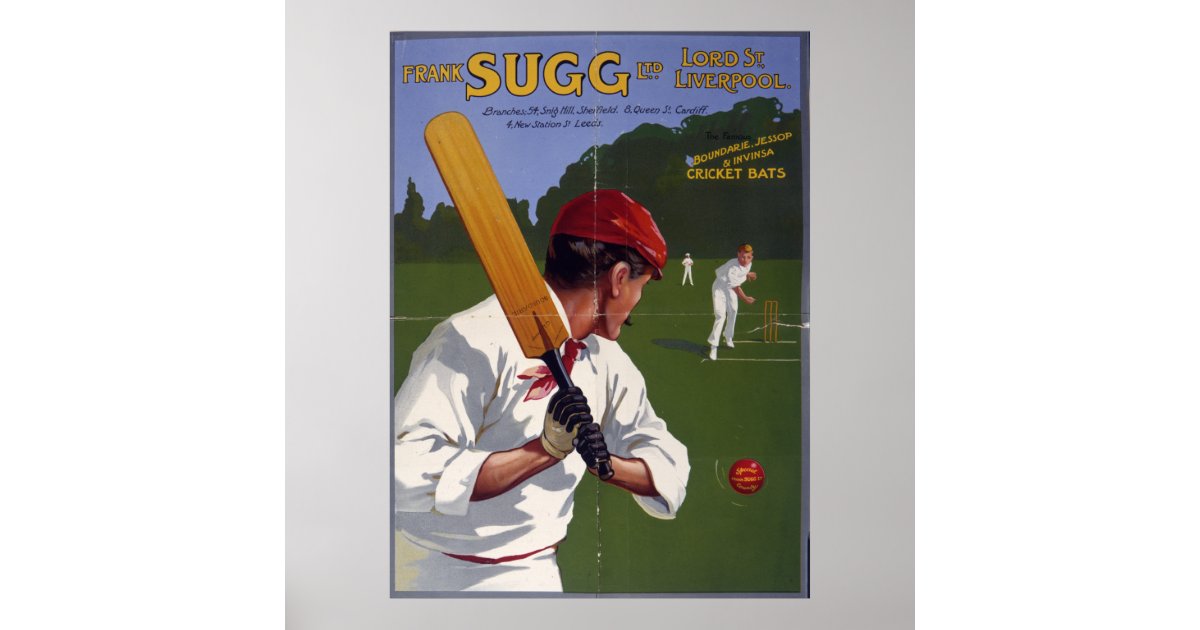 Frank Sugg cricket bats, 1906 Poster | Zazzle
