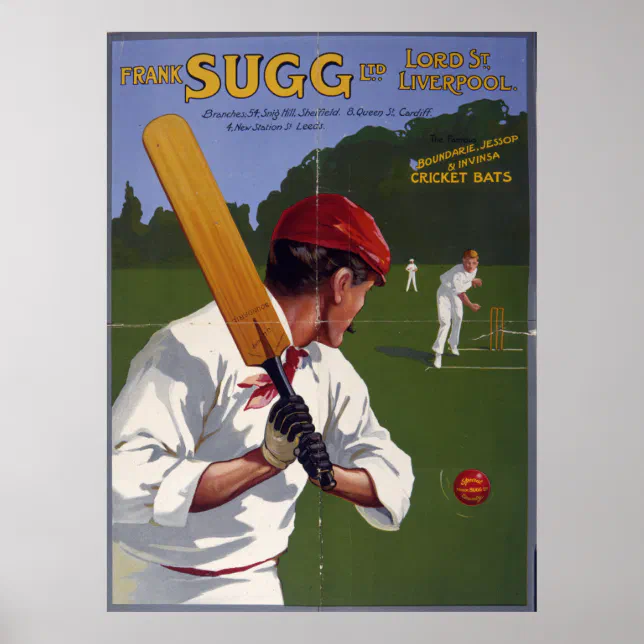 Frank Sugg cricket bats, 1906 Poster | Zazzle