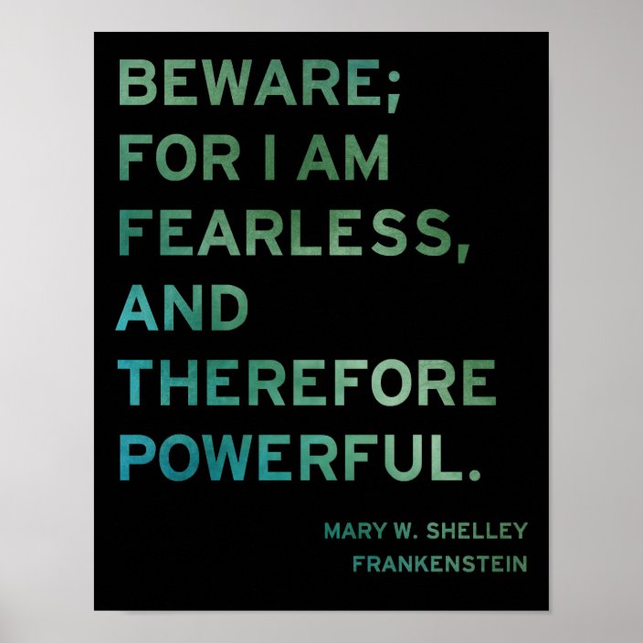 Frankenstein Book Quote Poster | Zazzle.com