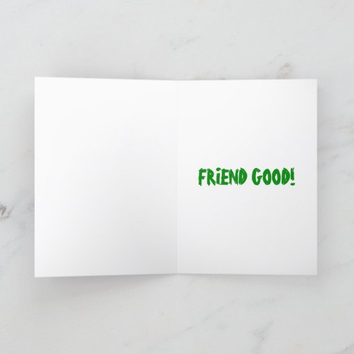 Frankenstein - Friend Good Holiday Card | Zazzle