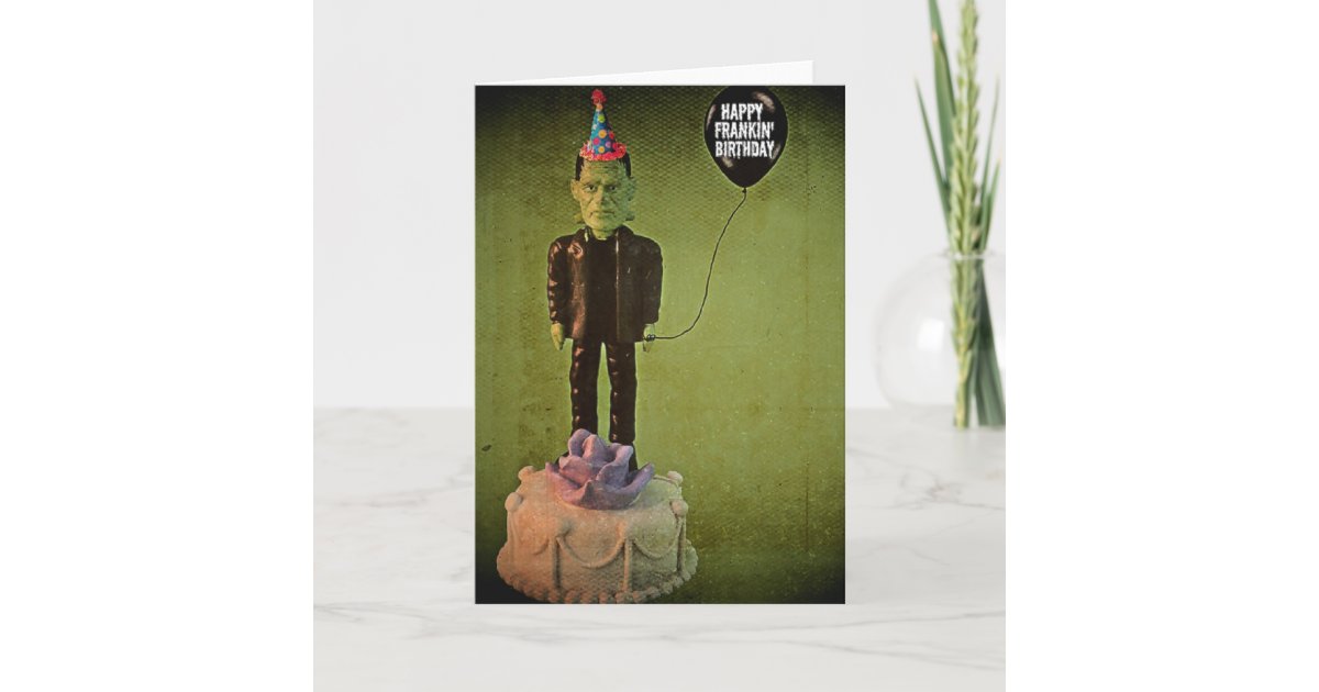 "Frankenstein Halloween" Birthday Card | Zazzle