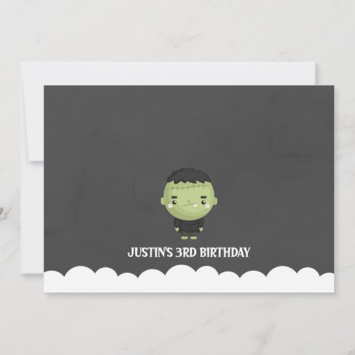 Frankenstein Halloween Birthday Party Invitation | Zazzle