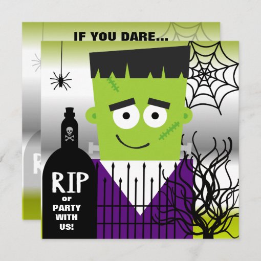 Frankenstein Halloween Party Invitation | Zazzle
