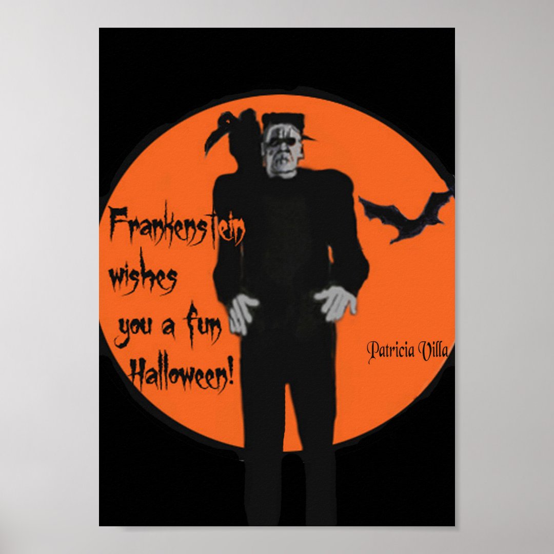 Frankenstein Halloween Poster | Zazzle