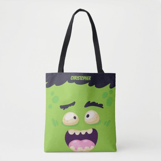 Frankenstein Monster Cute Personalized Halloween Tote Bag | Zazzle.com
