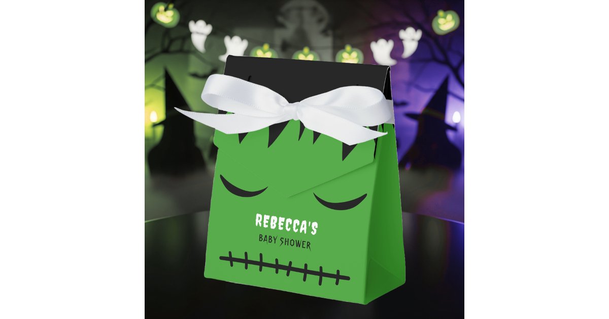 Frankenstein Monster Halloween Baby Shower Favor Boxes | Zazzle