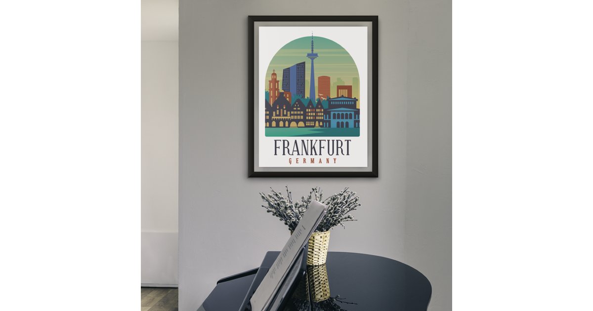 Frankfurt Germany Skyline Architecture Poster | Zazzle