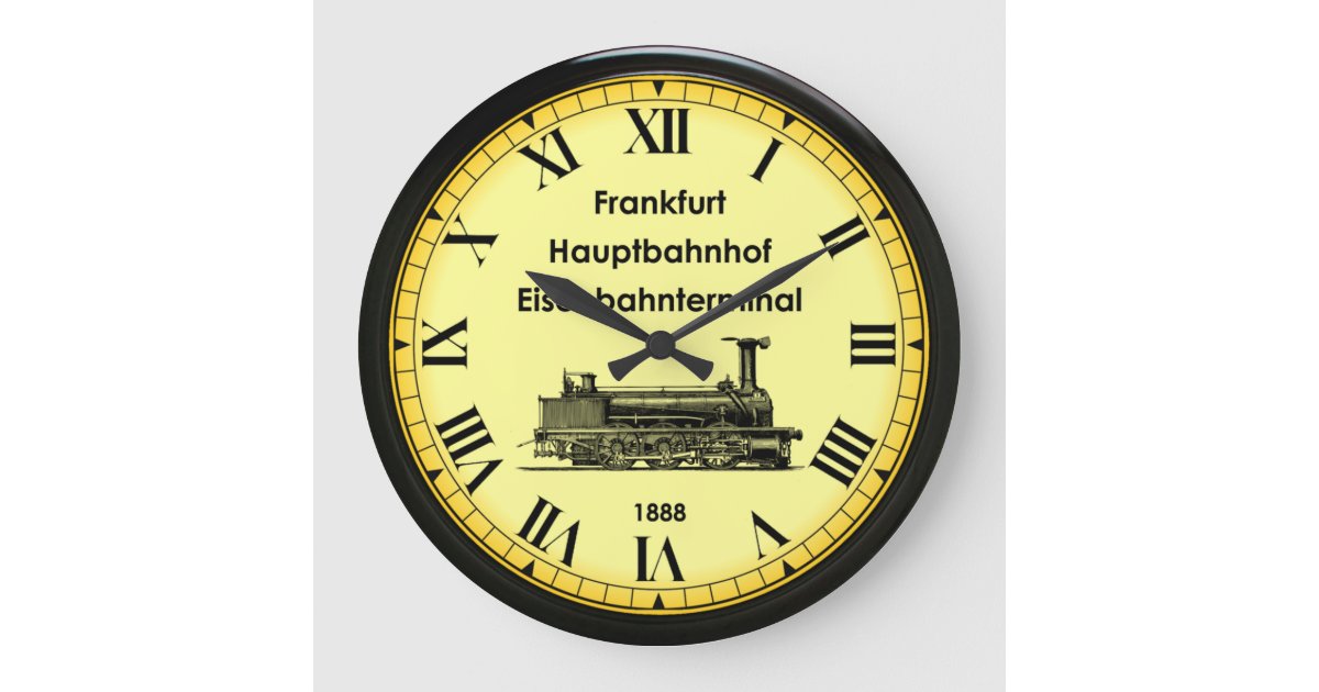 Frankfurt Station ~ Germany ~ 1888 ~ Large Clock | Zazzle