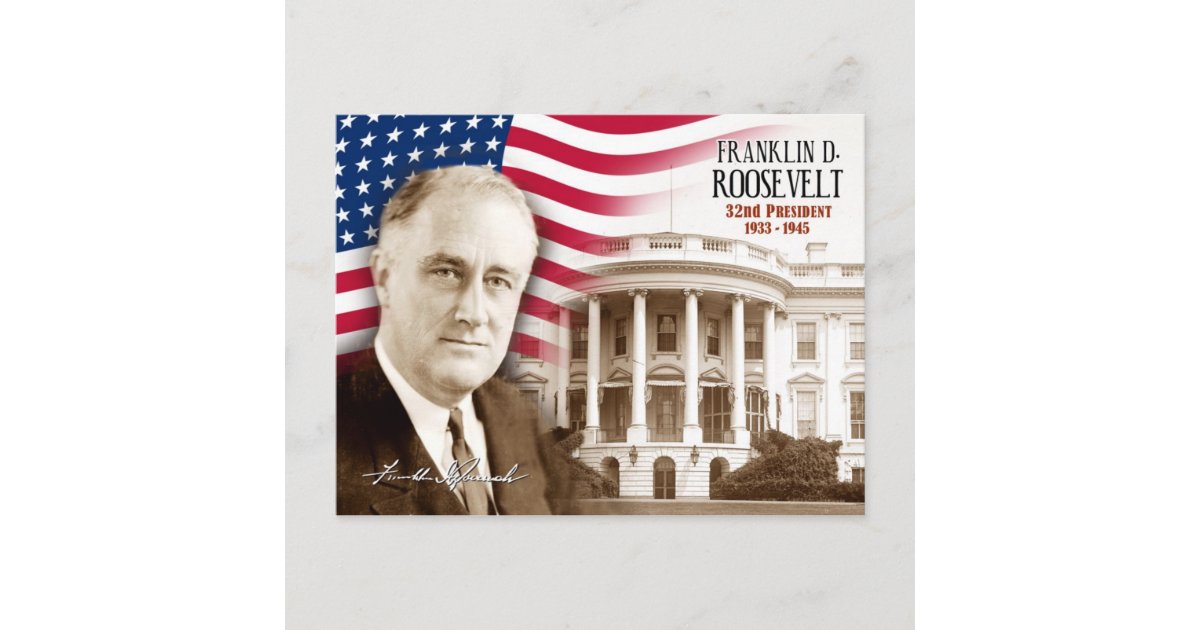 Franklin D. Roosevelt - 32nd President of the U.S Postcard | Zazzle