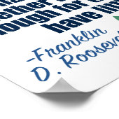 Franklin D. Roosevelt Inspirational Quote Democrat Poster | Zazzle