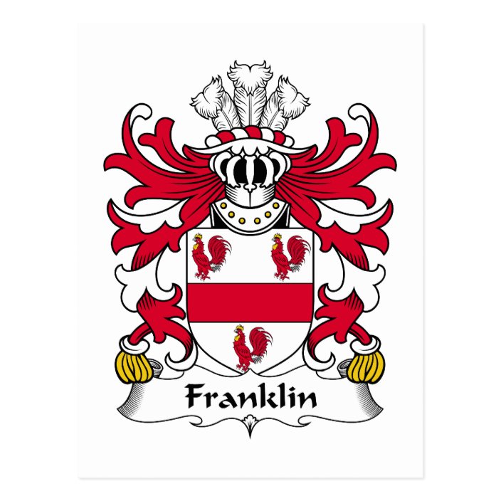 Franklin Family Crest Postcard | Zazzle.com