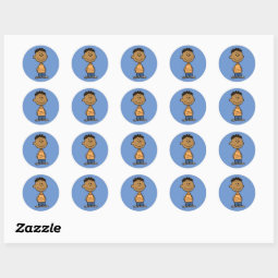 Franklin Smiling Classic Round Sticker | Zazzle
