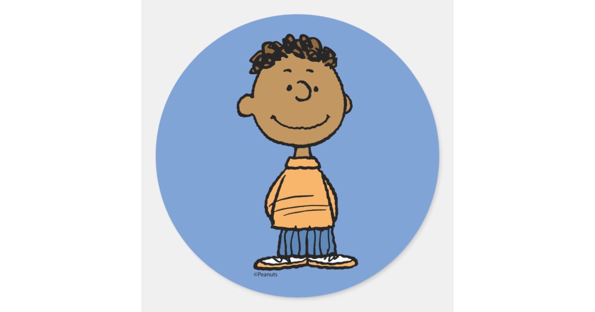 Franklin Smiling Classic Round Sticker | Zazzle