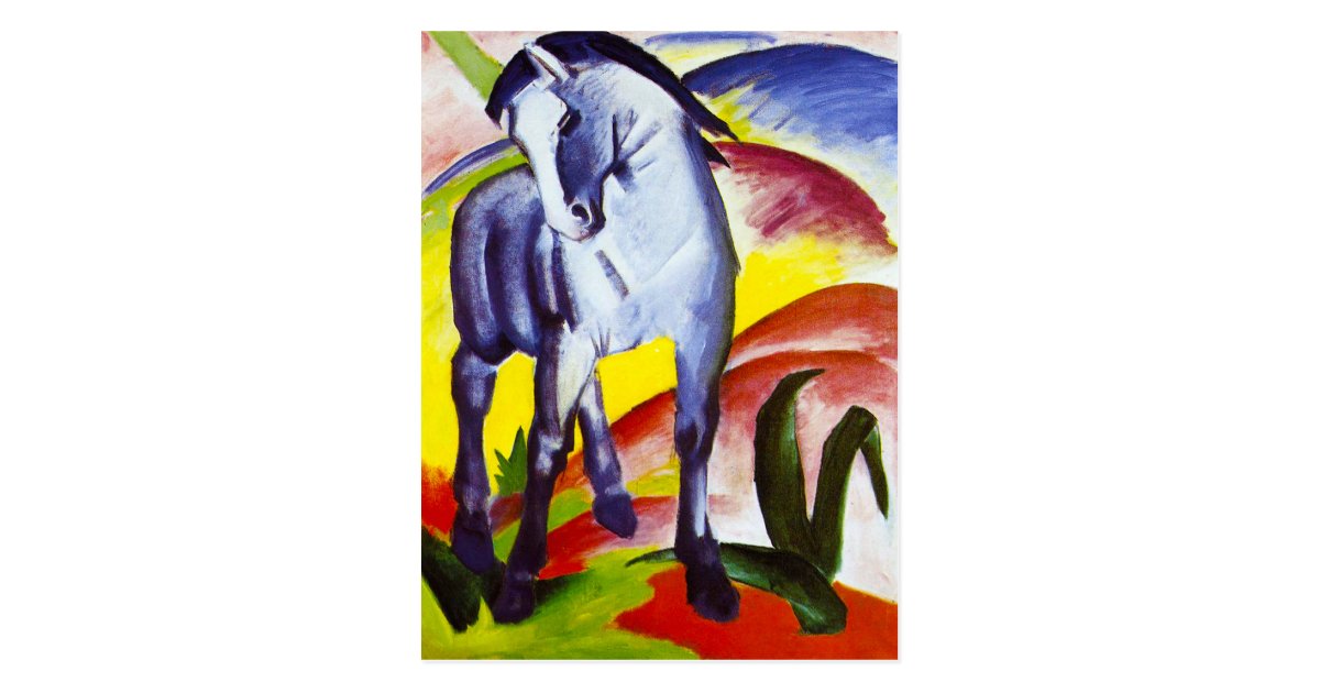 Franz Marc Blue Horse Postcard | Zazzle.com