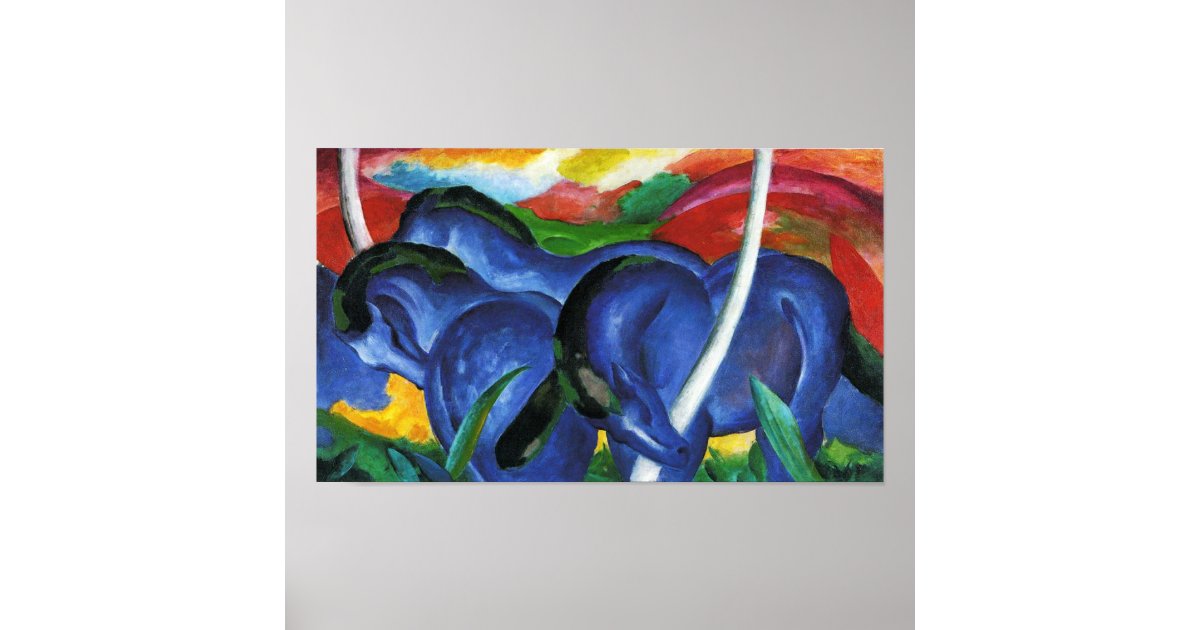 Franz Marc Blue Horses Poster | Zazzle