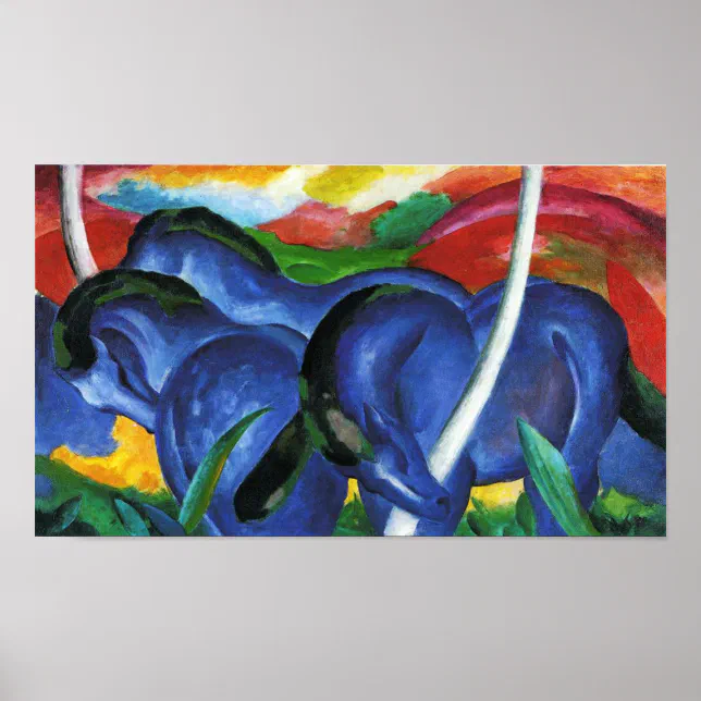 Franz Marc Blue Horses Poster | Zazzle