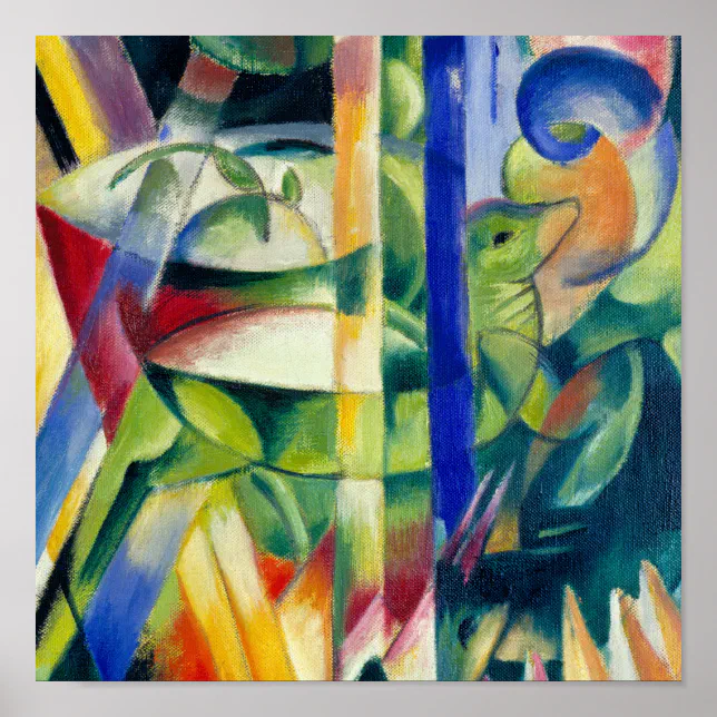 Franz Marc Famous Painting Little Mountain Goats Poster | Zazzle