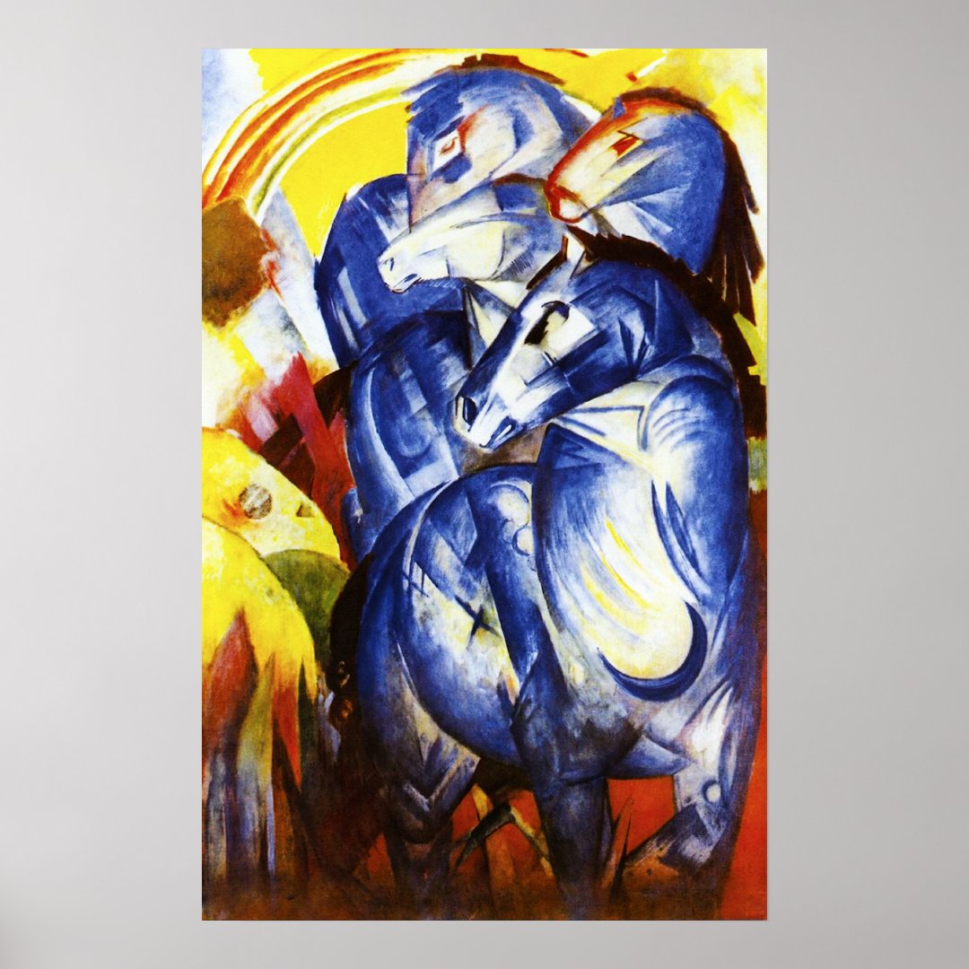 Franz Marc The Tower of Blue Horses Poster | Zazzle