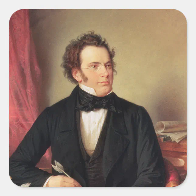 Franz Peter Schubert Square Sticker | Zazzle