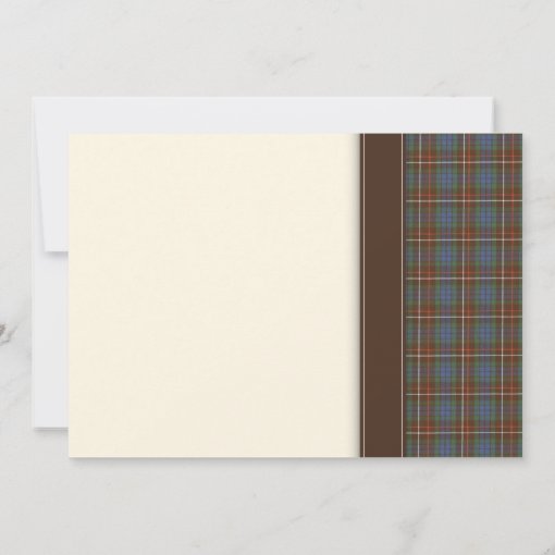 Fraser Ancient Hunting Tartan Wedding Invitation | Zazzle