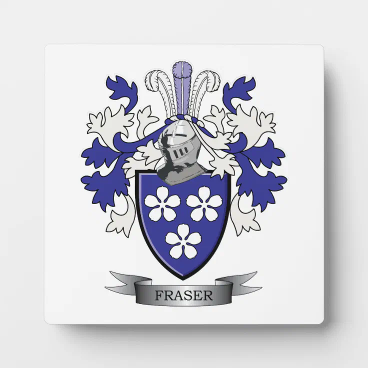 Fraser Family Crest Coat of Arms Plaque | Zazzle