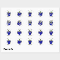 FRASER FAMILY CREST - FRASER COAT OF ARMS CLASSIC ROUND STICKER | Zazzle