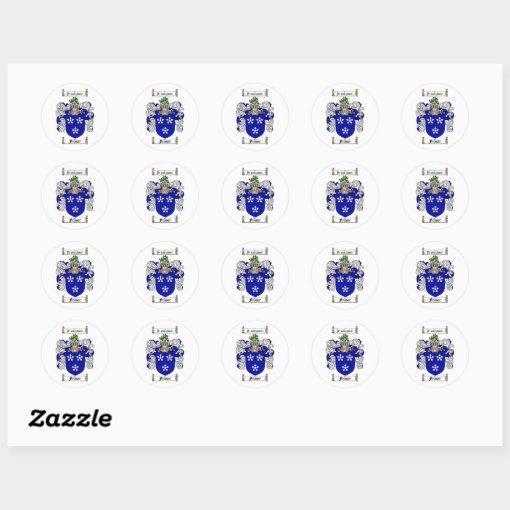 FRASER FAMILY CREST - FRASER COAT OF ARMS CLASSIC ROUND STICKER | Zazzle