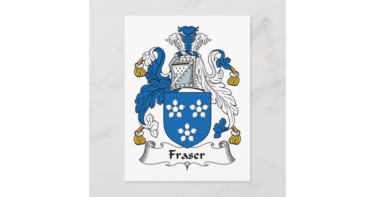 Fraser Family Crest Postcard | Zazzle