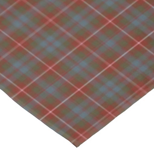 Fraser of Lovat Muted Red and Blue Tartan Tablecloth | Zazzle