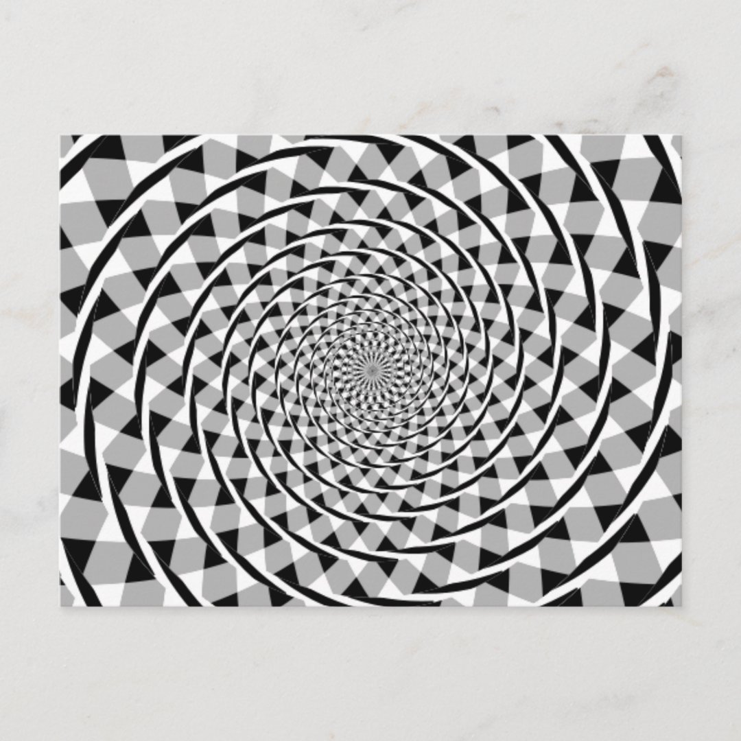 Fraser spiral illusion postcard | Zazzle