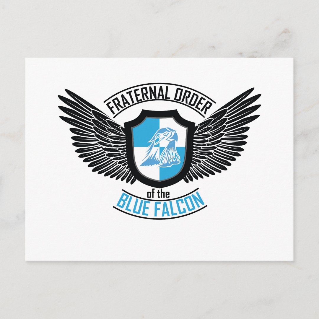 Fraternal Order of The Blue Falcon, Blue Falcon Postcard | Zazzle