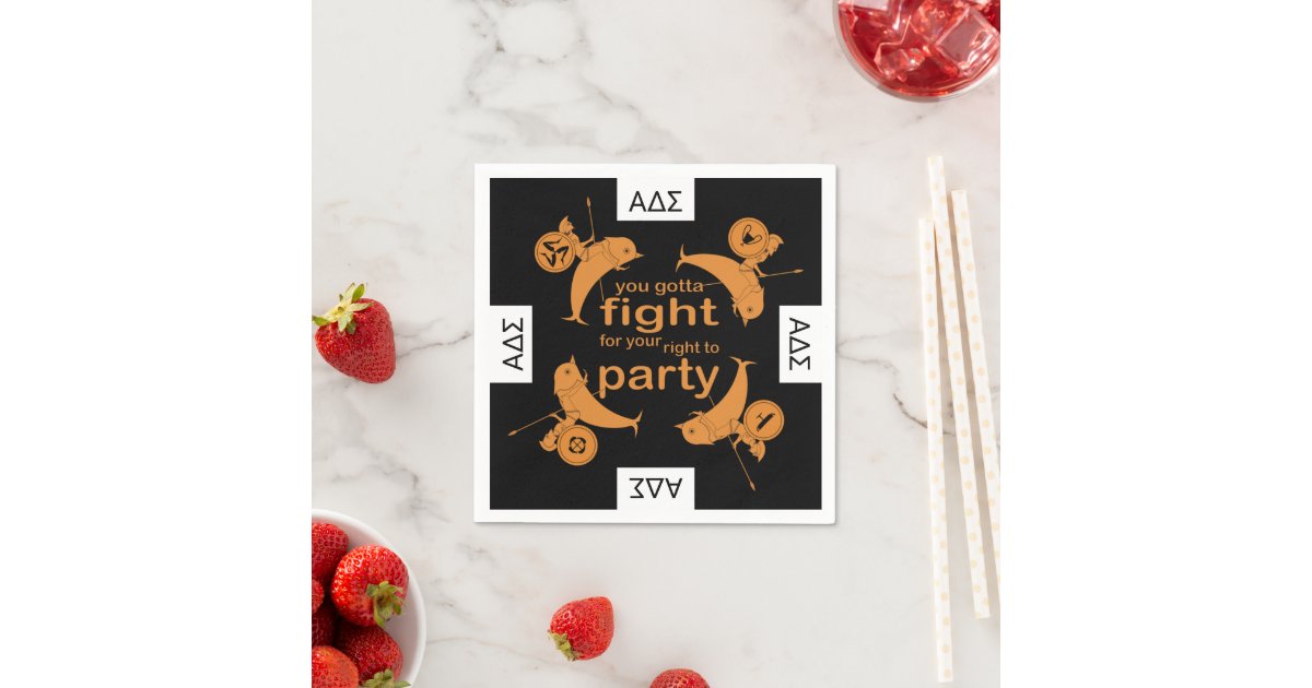 Fraternity / Sorority Ancient Greek Party Warriors Napkins | Zazzle