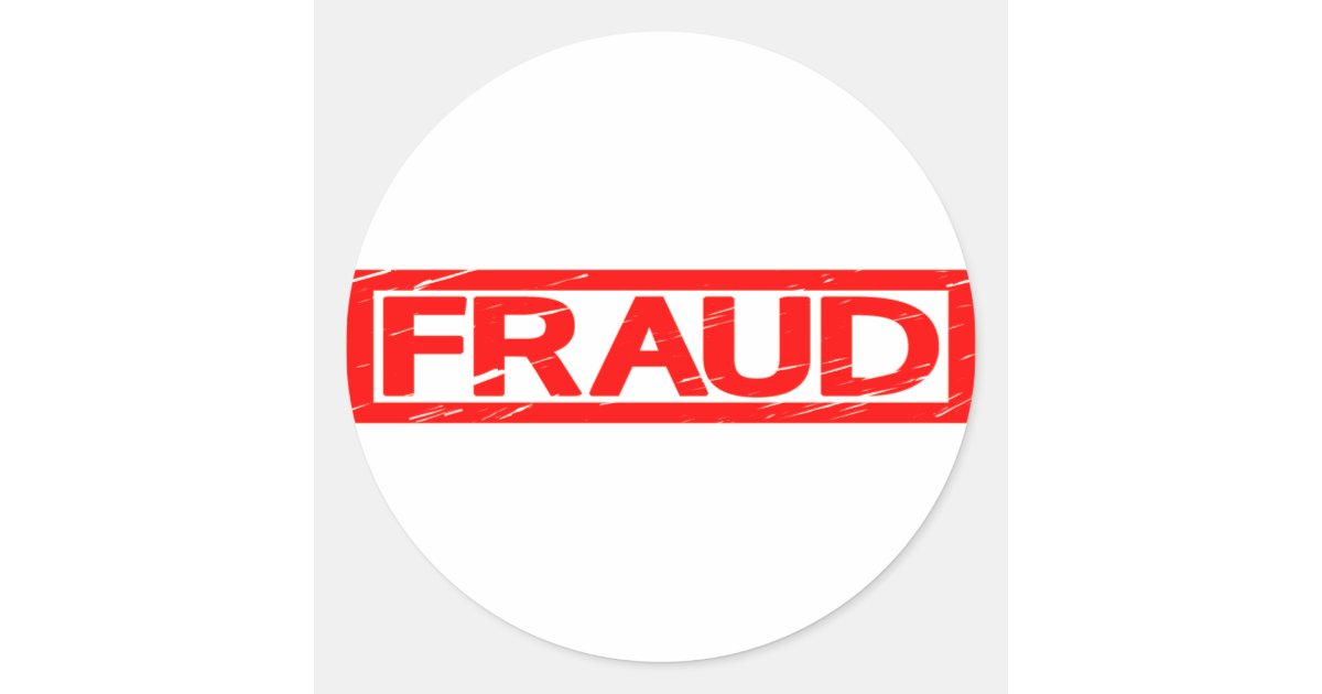 Fraud Stamp Classic Round Sticker | Zazzle