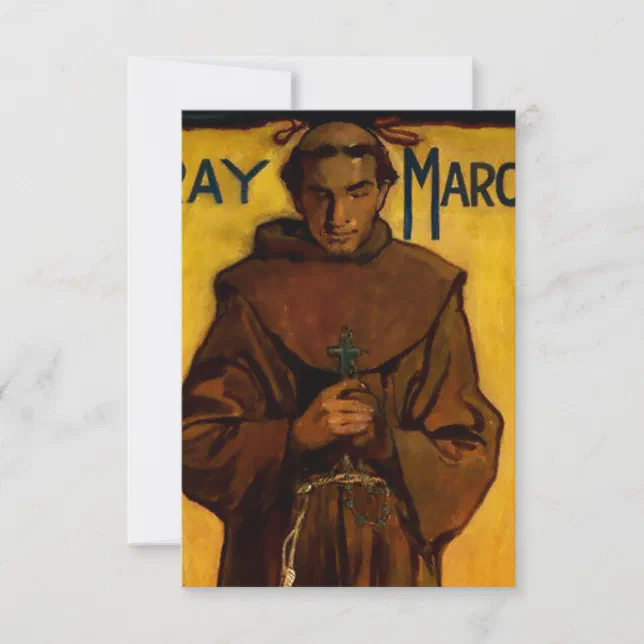 “Fray Marcos” Western Art by Gerald Cassidy Thank You Card | Zazzle