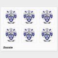 Frazier Family Crest Coat of Arms Square Sticker | Zazzle