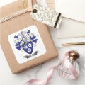 Frazier Family Crest Coat of Arms Square Sticker | Zazzle