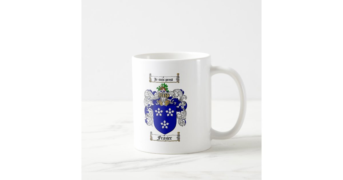 FRAZIER FAMILY CREST - FRAZIER COAT OF ARMS COFFEE MUG | Zazzle