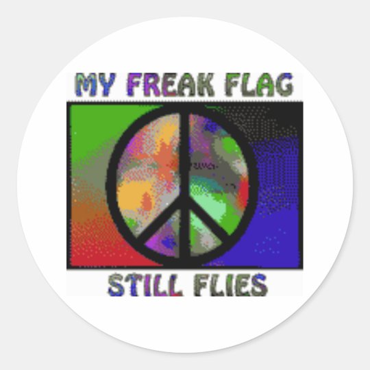 Freak Flag Classic Round Sticker | Zazzle.com