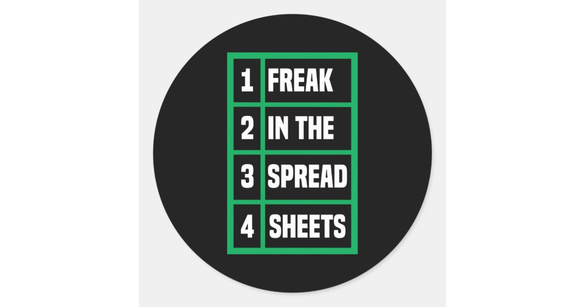 Freak In The Spreadsheets Excel Sheet Office Jokes Classic Round ...