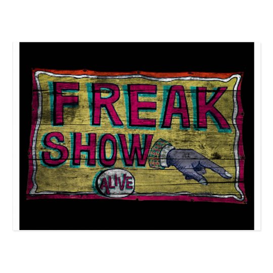 Freak Show Vintage Banner Postcard | Zazzle.com