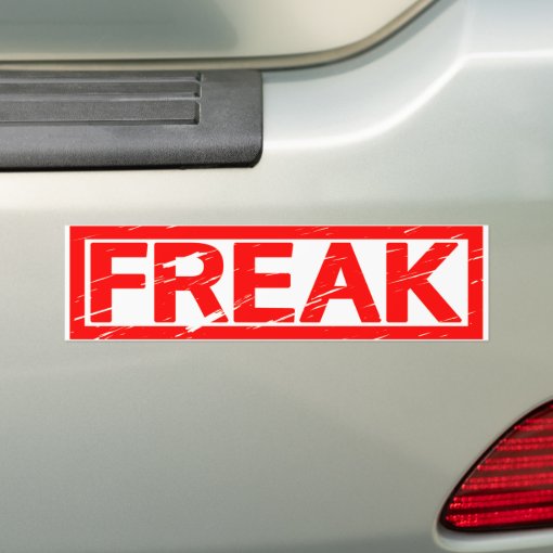 Freak Stamp Bumper Sticker | Zazzle