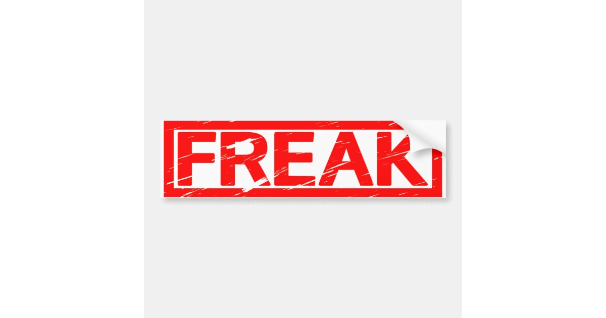 Freak Stamp Bumper Sticker | Zazzle